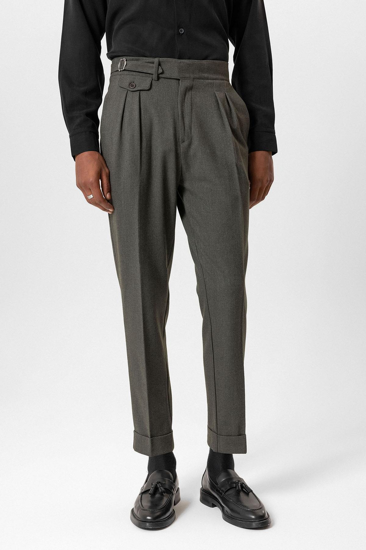 ANT Antioch Haki Toka Detaylı Yüksek Bel Erkek Pantolon - Gatineau ...