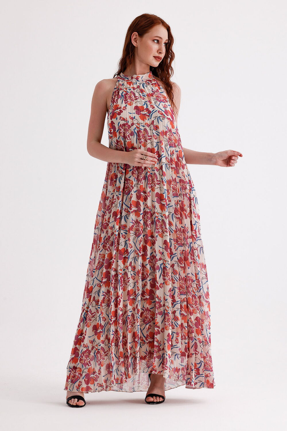 SNS Sense Fujya Beige Starry Sequined Long Evening Dress - Kobryn ...